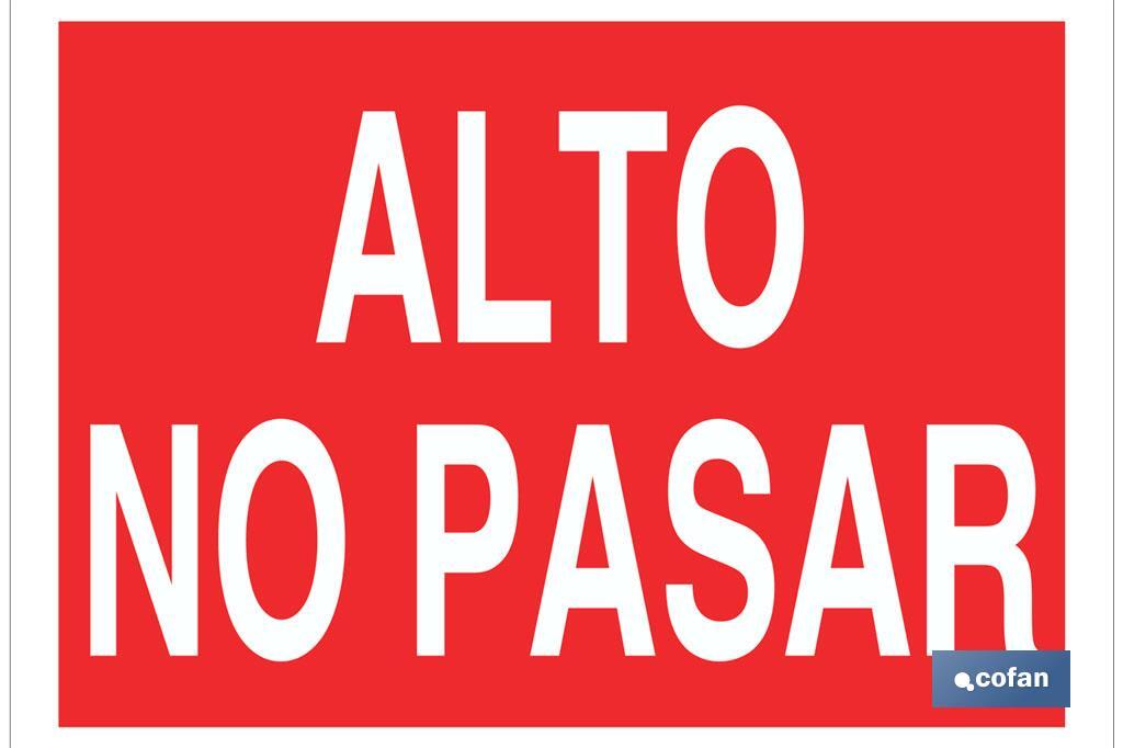 Alto No Pasar | Cofan