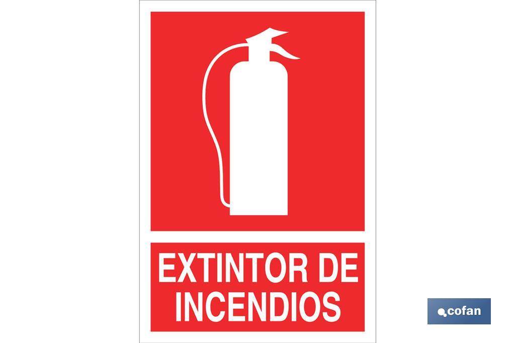 Extintor de incendios Pictograma + Texto | Cofan