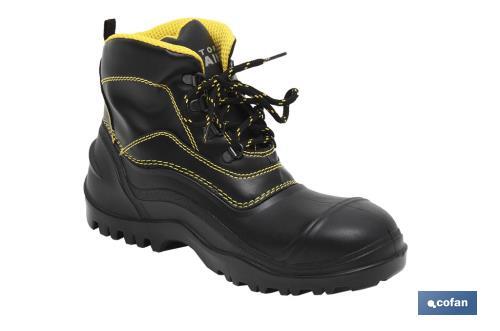 Bota de agua baja en color negro y amarillo | Seguridad S5 | Híbrida ...
