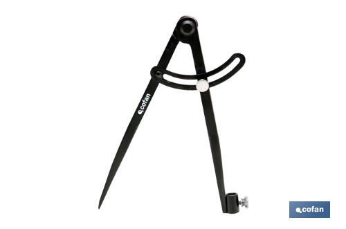 Compás de puntas | Con soporte para sostener el lapicero y fijador de ...