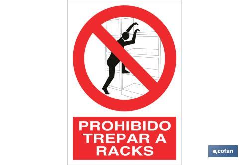 Prohibido trepar a racks | Cofan