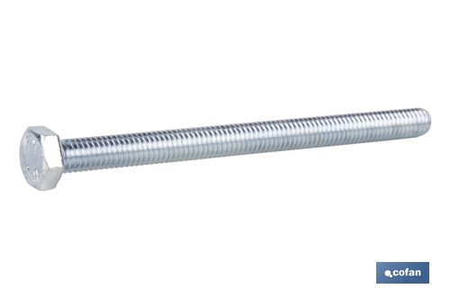 Tornillo con cabeza hexagonal DIN-933 | Rosca total | Clase 8.8 Zincado ! Medidas desde M-4 ...