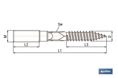 Espárragos Doble Rosca Cincados | Cofan