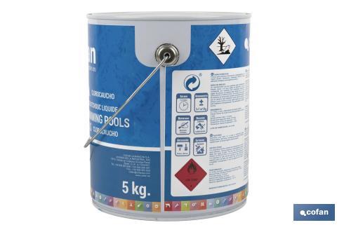 Pintura Piscinas Clorocaucho | Color Azul Azul Oscuro | Capacidad 5 Kg ...