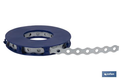 Rollo de Cinta Perforada de Acero Galvanizado | Medidas: 17 mm x 0,8 mm ...