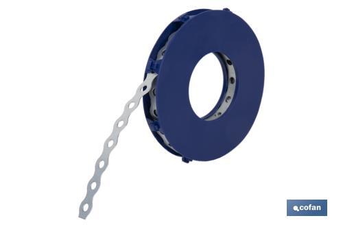 Rollo de Cinta Perforada de Acero Galvanizado | Medidas: 17 mm x 0,8 mm ...