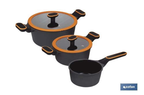 Batería de Cocina Full Induction | 3 Piezas | Aluminio Fundido | Cofan
