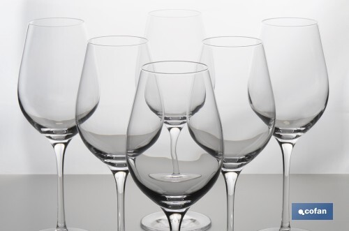 Pack de 6 copas jerezanas de cristal con tallo alto | Capacidad: 30 cl ...