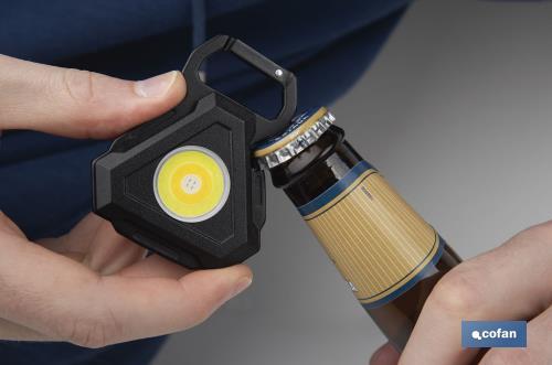 Linterna pequeña Cob Led Recargable | Mini linterna led con gancho para ...