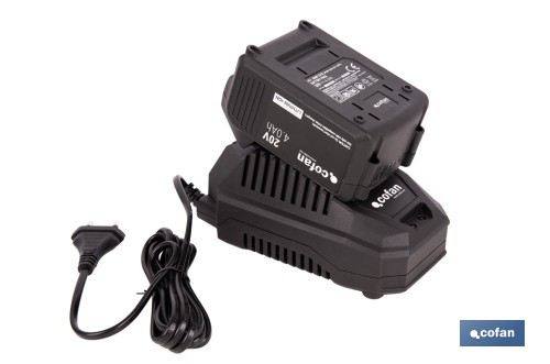 Pack of 20 V 4.5 A charger + 20 V 4.0 Ah Li-Ion battery | Compatible ...