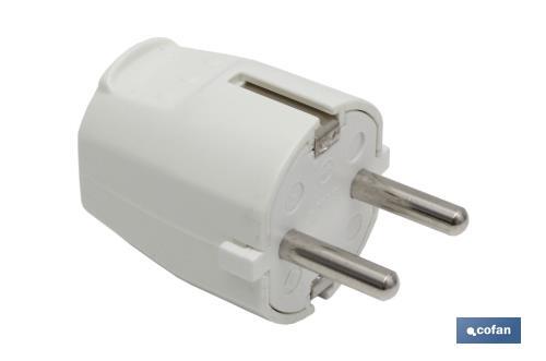 Clavija Bipolar Schuko | 16 A - 250 V | Color Blanco | Cofan