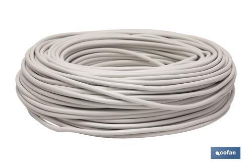 Rollo Cable Eléctrico de 100 m | PVC H05VV-F | Sección 2 x 1 mm2 ...